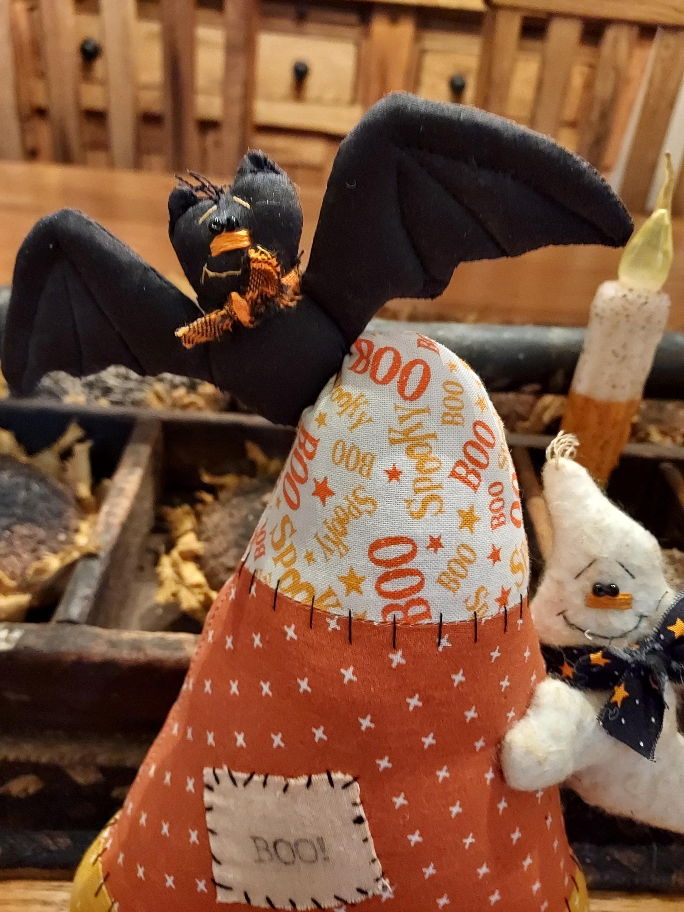 Candy Corn Shelf Sitter, Candy Corn, Bat and Ghost, Halloween ...