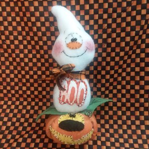 Boo Ghost, Ghost Shelf Sitter, Ghost and Pumpkin, Halloween Decoration ...