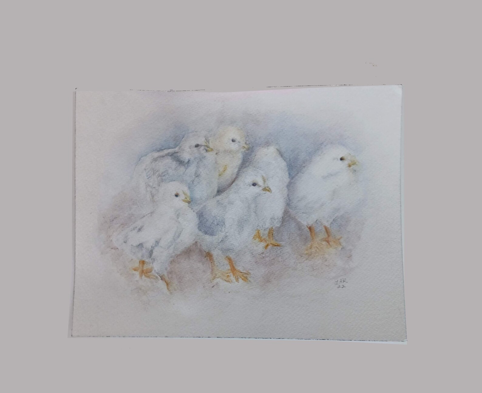 Original Spring Chicks Painting Watercolor Bird Wall Art NOT - Etsy