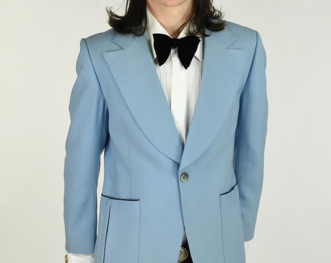 1970s Baby Blue Men's Prom Tuxedo Jacket - Etsy