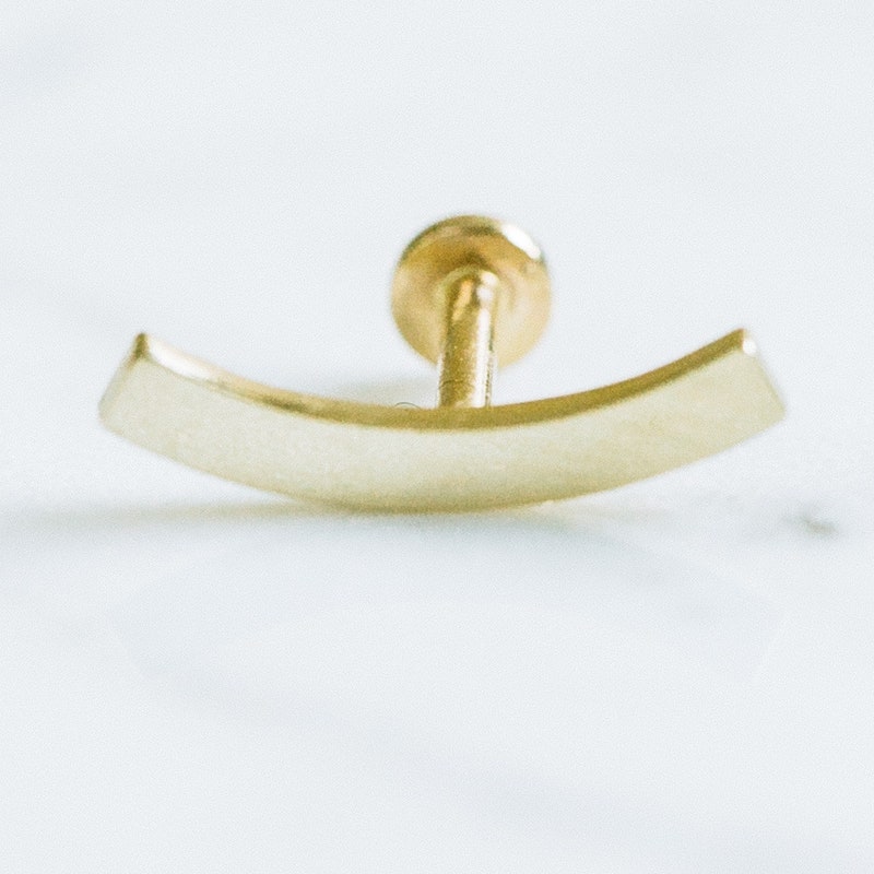 Curved Cartilage Earring - Etsy