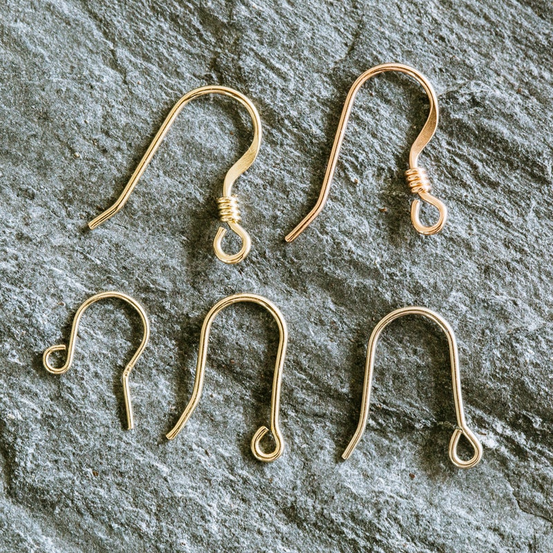 Solid Gold Ear Wires - Etsy