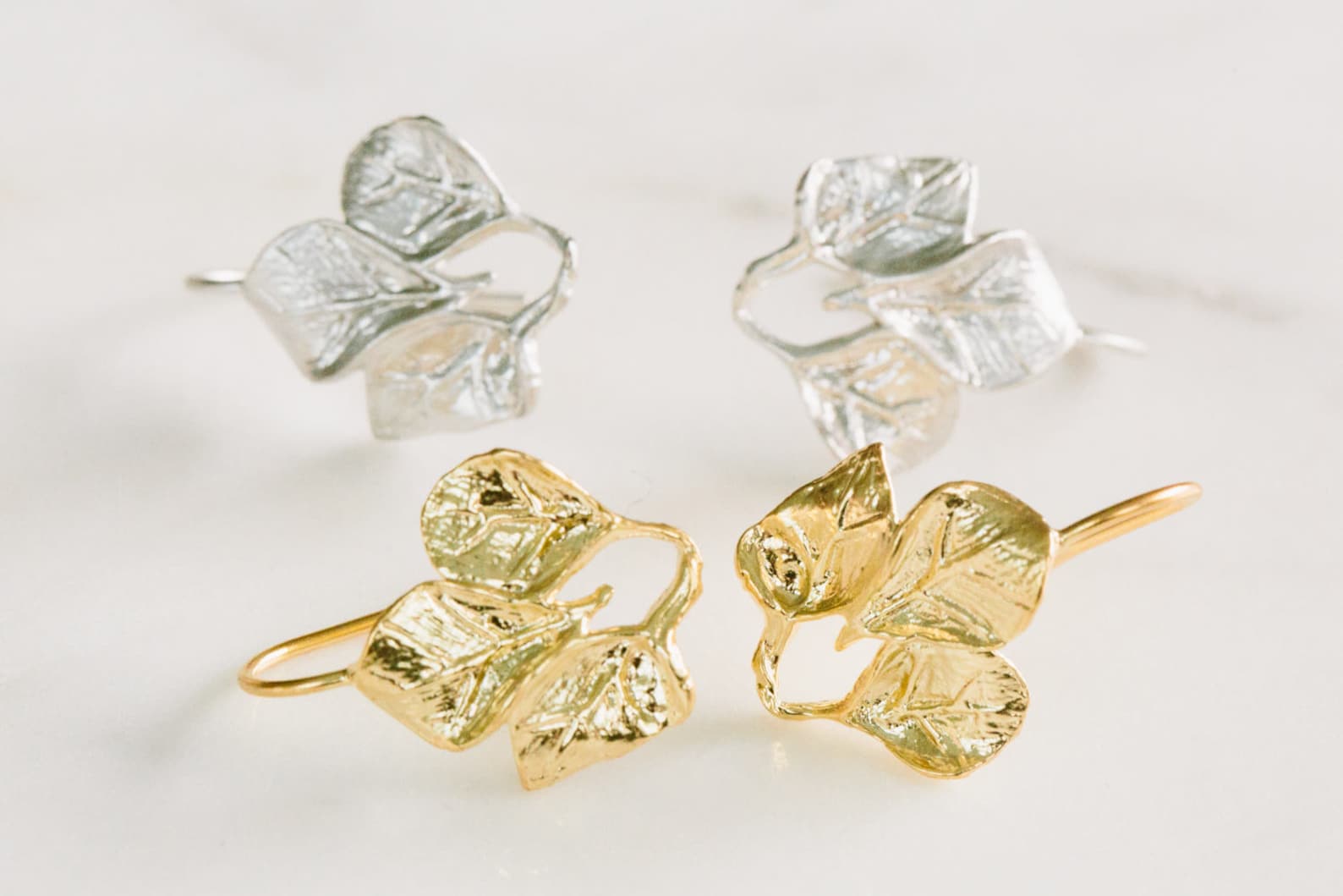 2pcs Matt Leaf Dangle Drop Hooks Earringsleaf Jewerlyleaf - Etsy