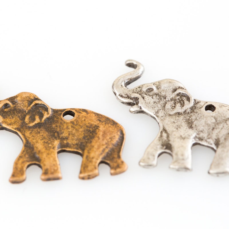 Small Elephant Charm - Etsy
