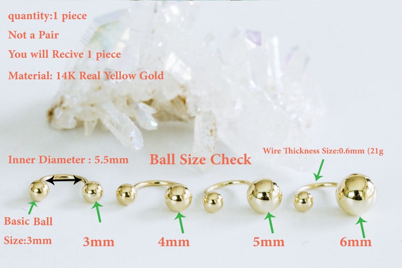 14K Solid Yellow Gold Circular Circle Round Pearl Ball Wire - Etsy