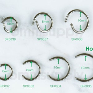 Labret, Piercing Ball, 16g 316L Stainless Steel Labret, Flat Back ...