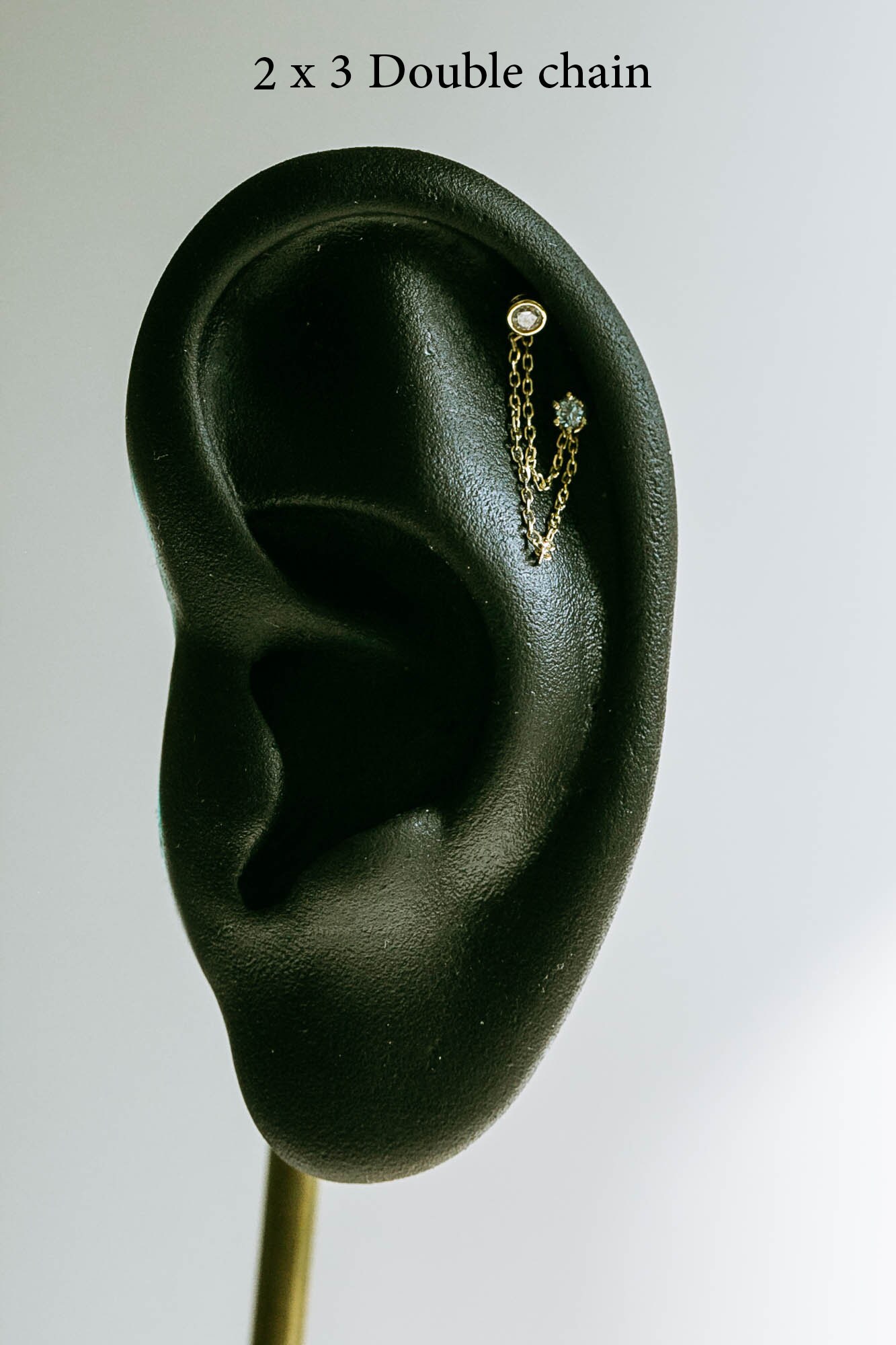 14k Real Solid Gold Helix Cartilage Inner Conch Convertible Ear Stud ...