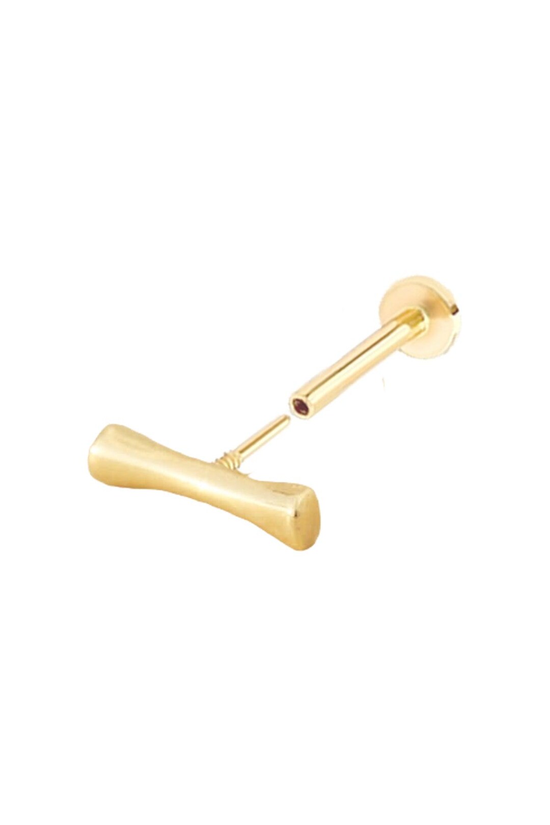 14K Solid Gold Minimalist Cartilage Tragus Helix Inner Conch Bone Post ...