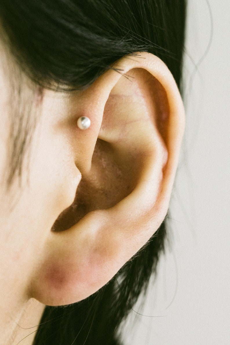 14K Real Gold Inner Conch Forward Helix Cartilage Tragus - Etsy