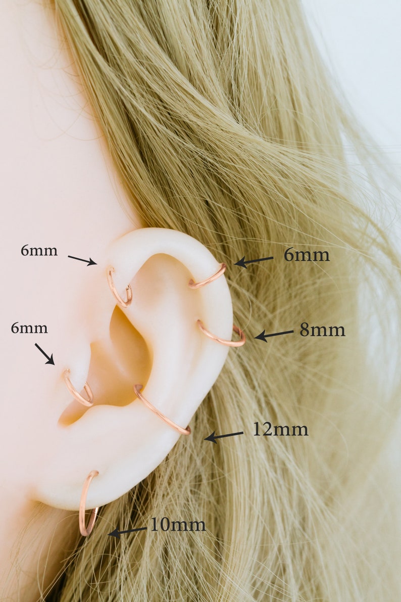 2pcs 16g 18g 20g 14g Gauge Rose Gold Tragus Helix Cartilage - Etsy