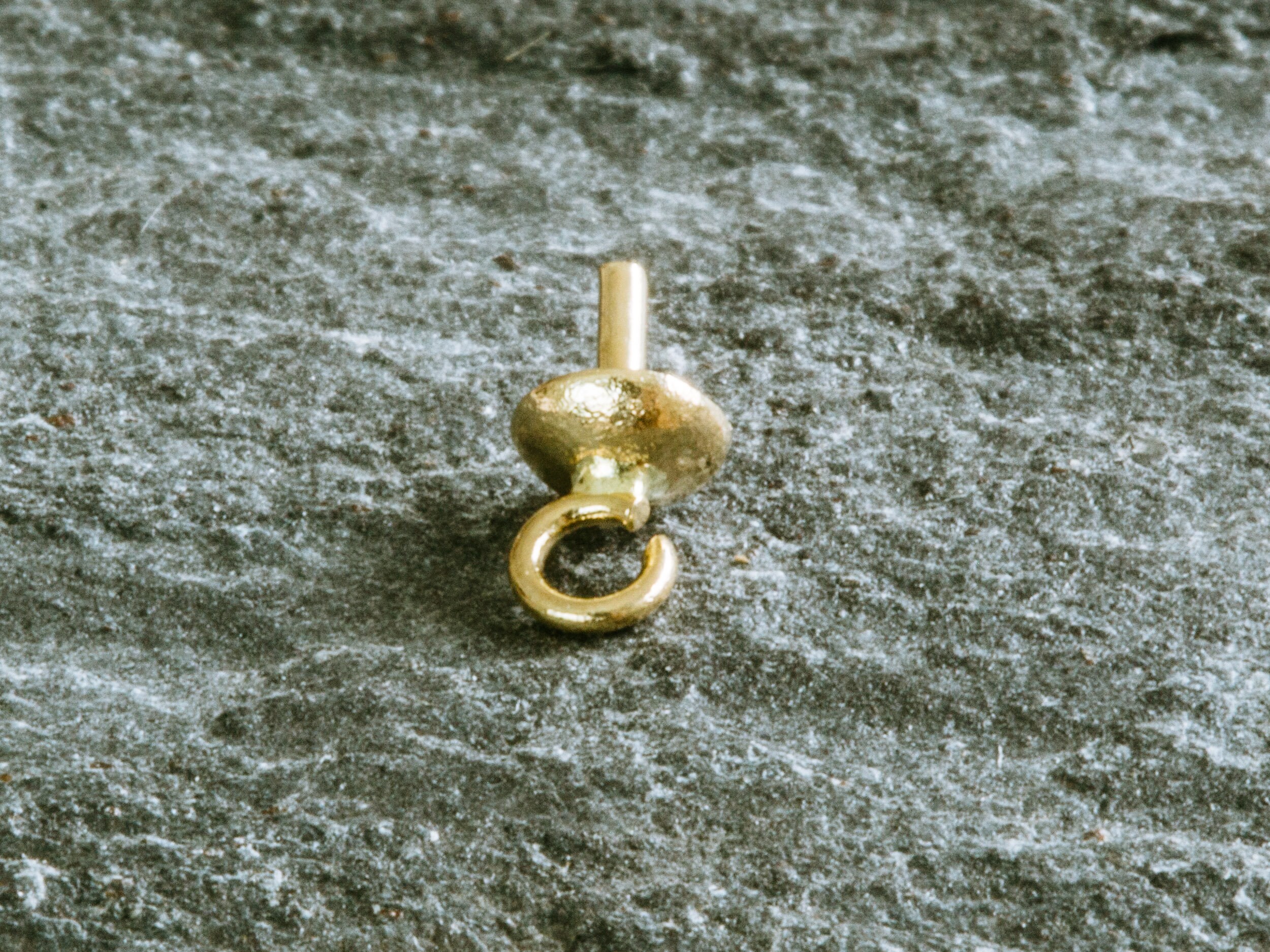 1pcs 14K Real Solid Gold Made Round Circle Jewelry Drilled Pearl ...