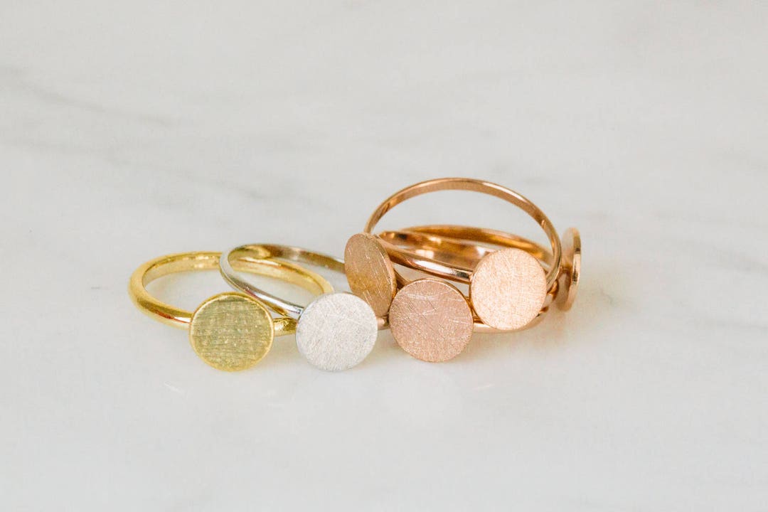 Blank Brass Round Circle Adjustable Ring-b,round Ring,round Jewelry ...
