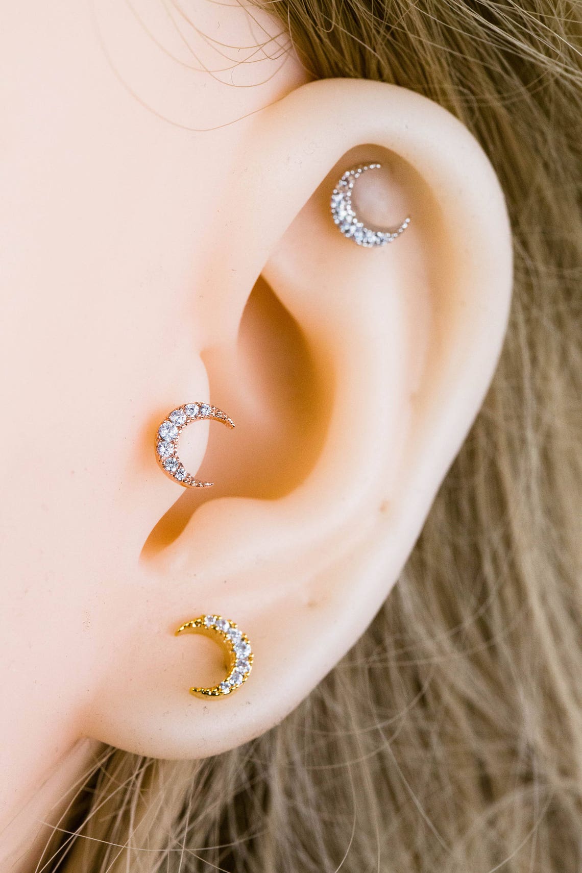 16g Cartilage Daith Tragus Indutrial Barbell Planet Sideways - Etsy