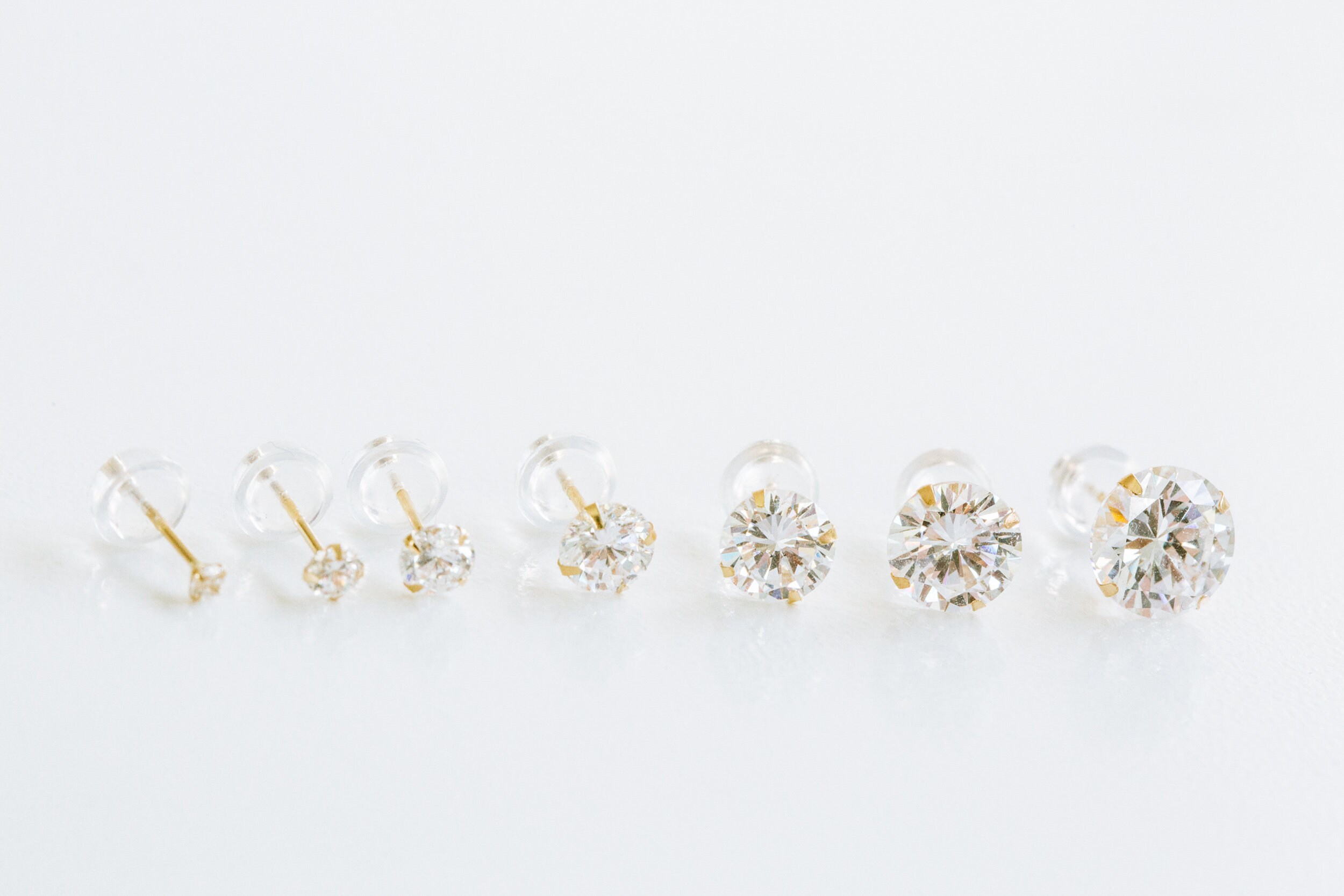 14K Real Gold Jewelry Small Big Mini Unique Round Cubic - Etsy