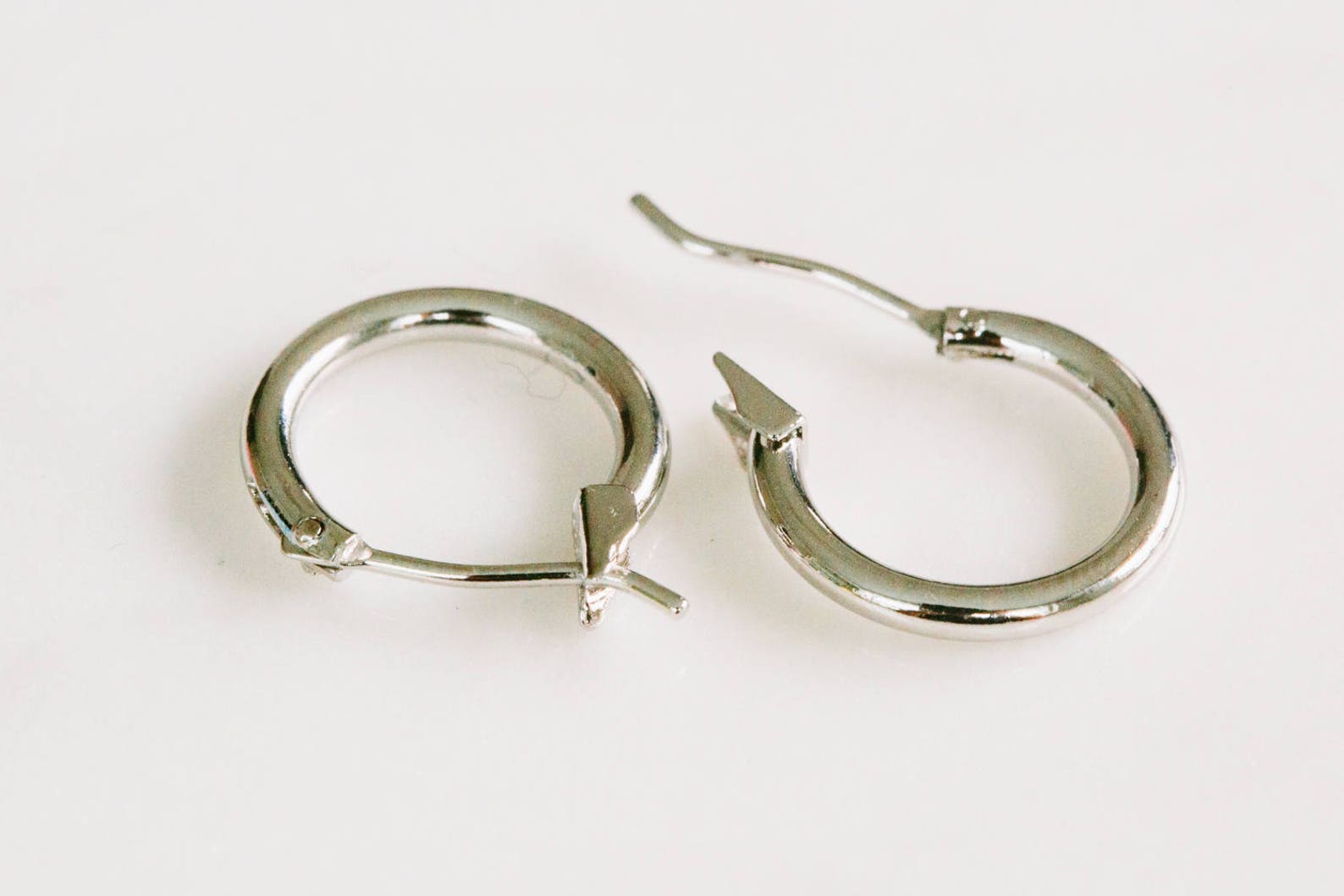 4pcs 10mm Hoop Earringsgold Hoop Earringssilver Hoop | Etsy