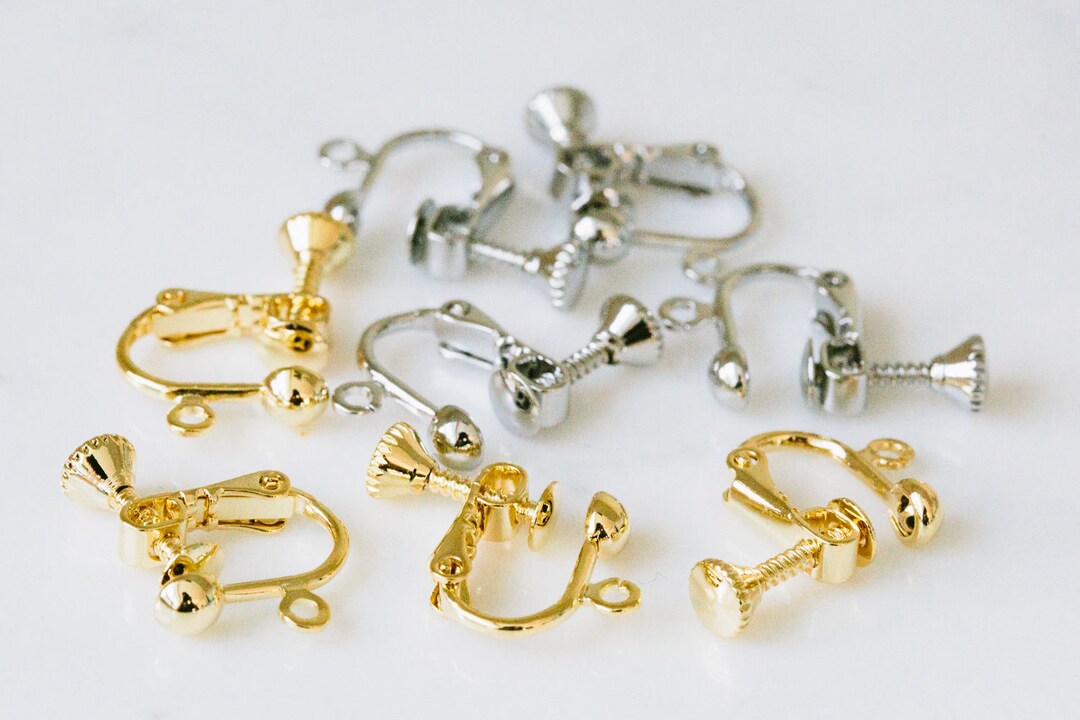 6pcs Round Self Ear Cuff Wire Screw Back Non Piercing Clips on Earrings ...