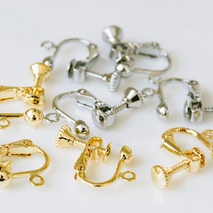 6pcs Round Self Ear Cuff Wire Screw Back Non Piercing Clips on Earrings ...