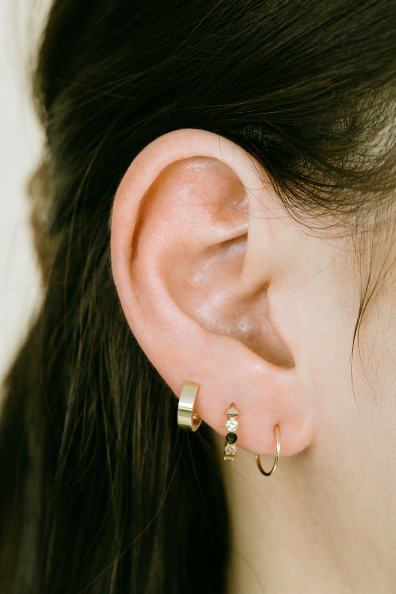 14K Solid Gold Jewelry Open Round Circle Tragus Cartilage Snug Rook ...