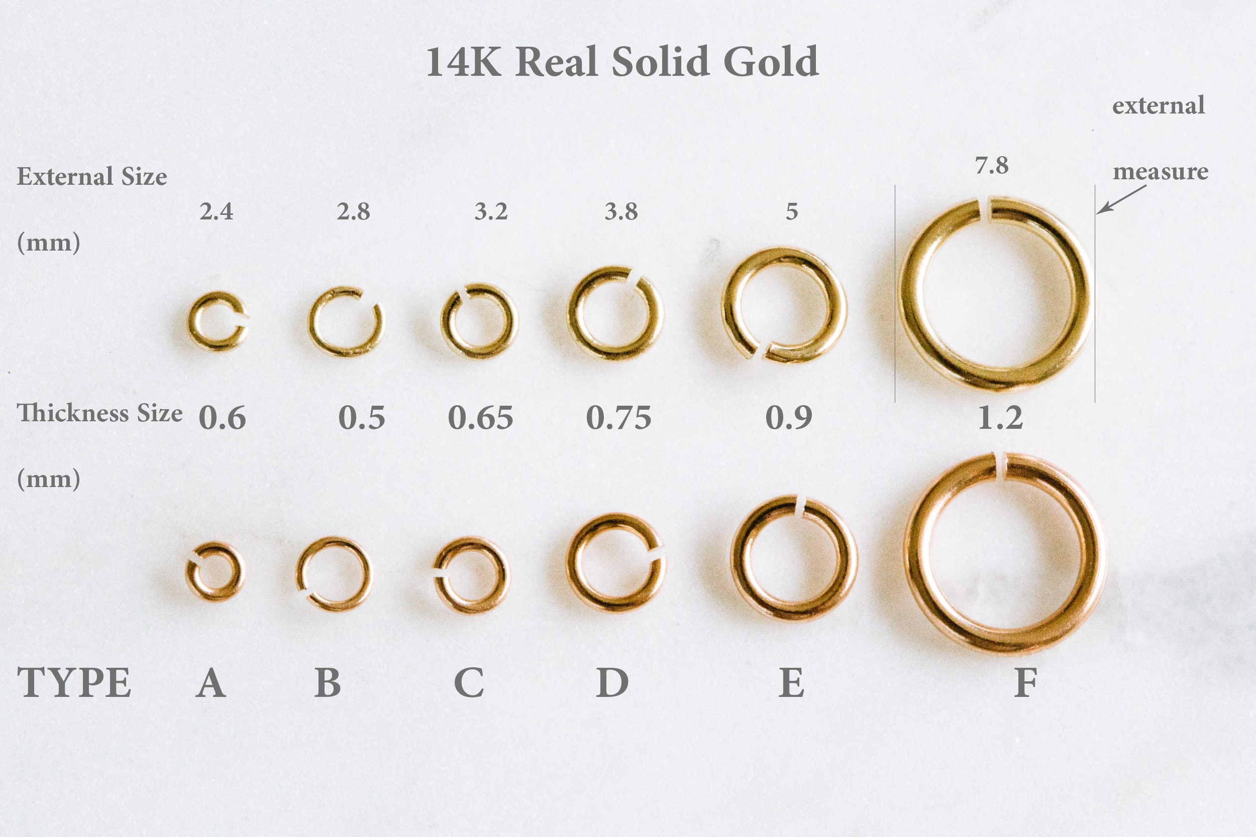 14k Real Solid Gold Jewelry Making Thin Or Thick Connector | Etsy