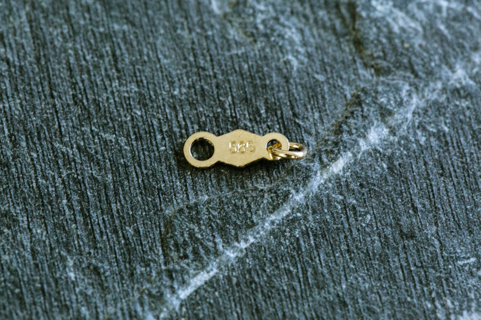 14k Solid Gold Clasp Chain Teardrop Connector Charm Tag Tab for ...