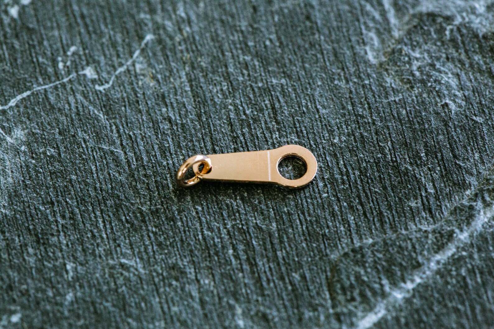 14k Solid Gold Clasp Chain Teardrop Connector Charm Tag Tab for ...