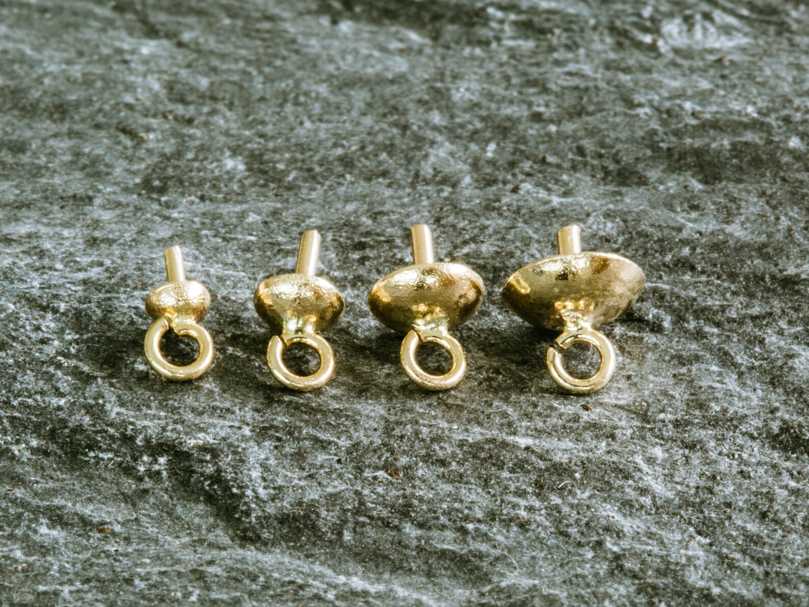 1pcs 14K Real Solid Gold Made Round Circle Jewelry Drilled Pearl ...