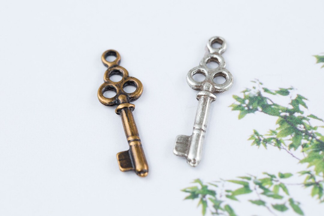 Key Charm,key Jewel, Key Pendant, DIY Pendant, Brass Charm, Beading ...