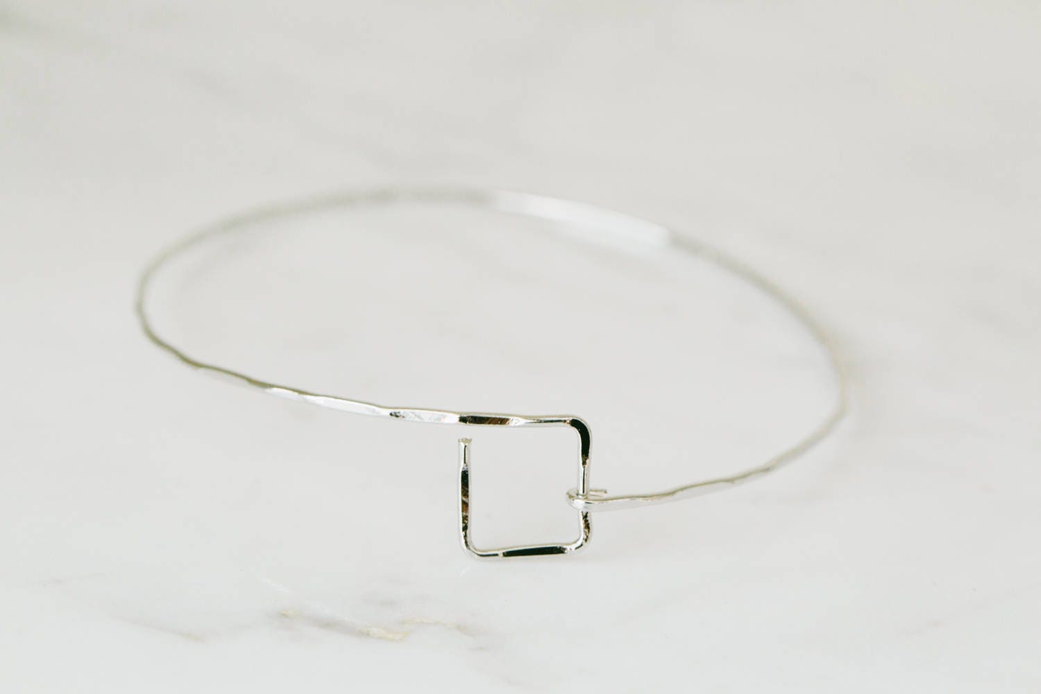 Hammered Square Cube Rectangle Blank Wire Wrap Around Bangle - Etsy