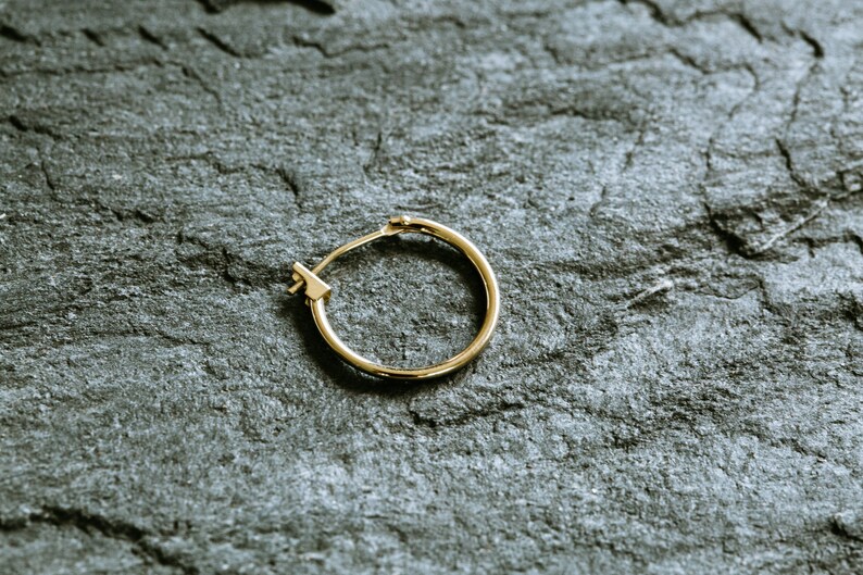 1PCS 20G 14k Solid Real Gold Open Round Hoop Small Circle Ring - Etsy