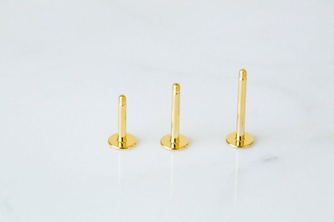 3set 16g Gold 6 8 10mm Helix Tragus Labret Ear Studs Earring Piercing ...