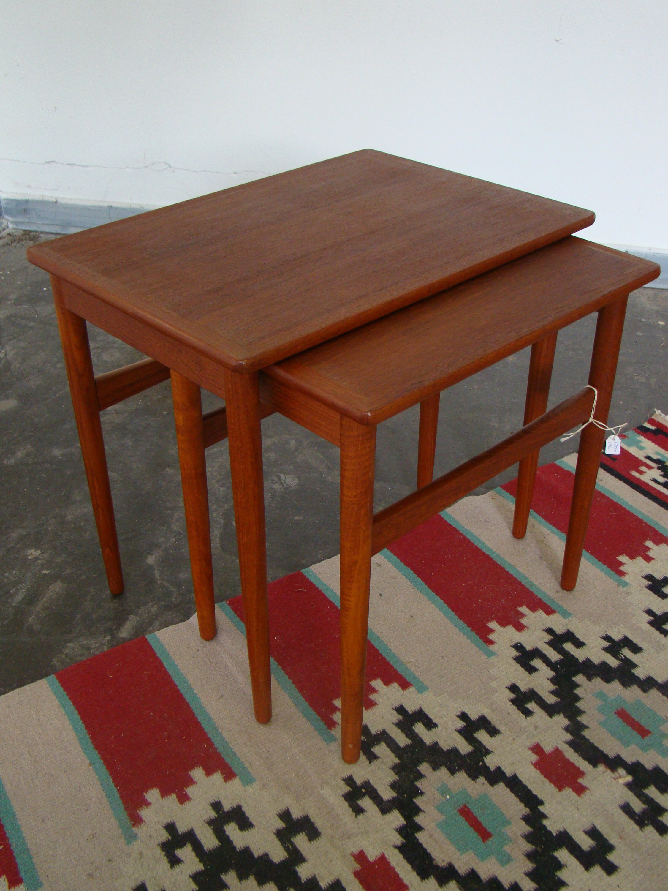 Pair of vintage Danish design nesting tables by BR mobile Gelsted