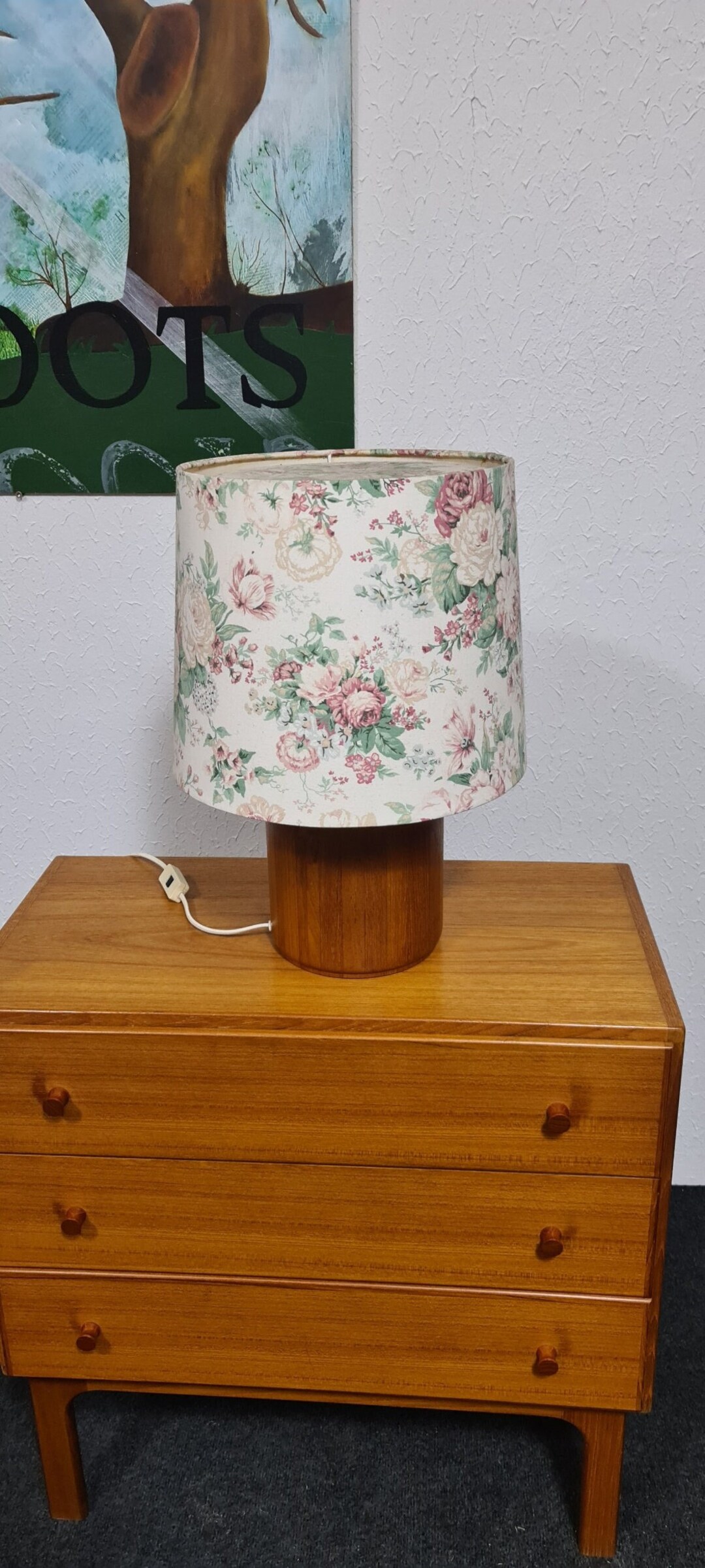 Vintage Teak Danish Design Table Lamp - Etsy