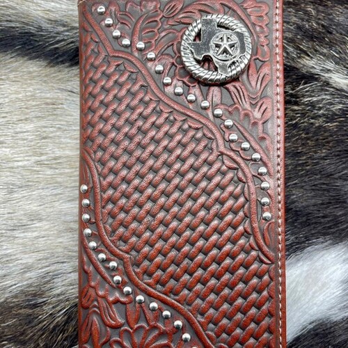Western Cowboy Wallet Genuine Leather Bi-fold Long Wallet for - Etsy
