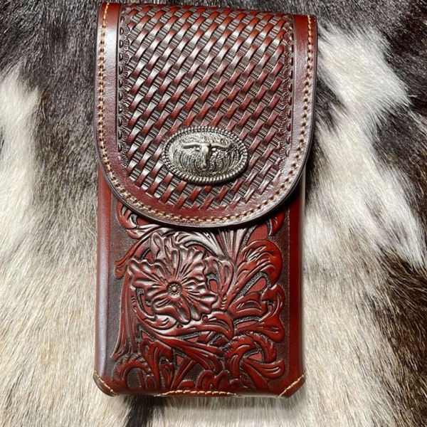 Cowboy Leather Cell Phone Case - Etsy
