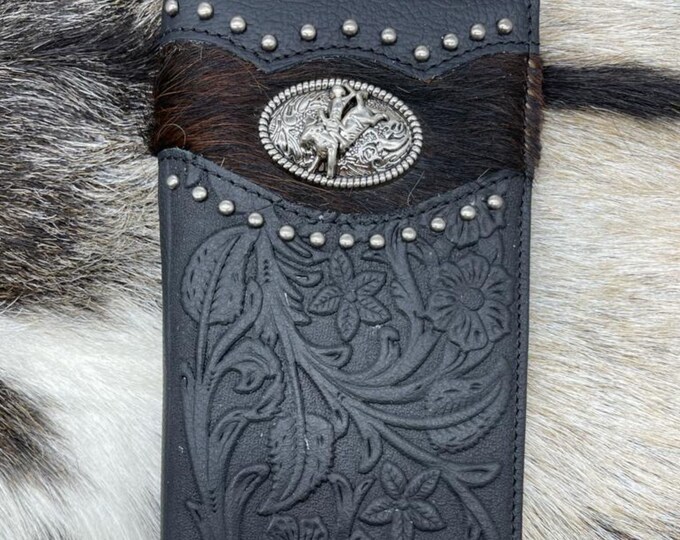 Western Cowboy Wallet Genuine Leather RODEO Bi-fold Long - Etsy