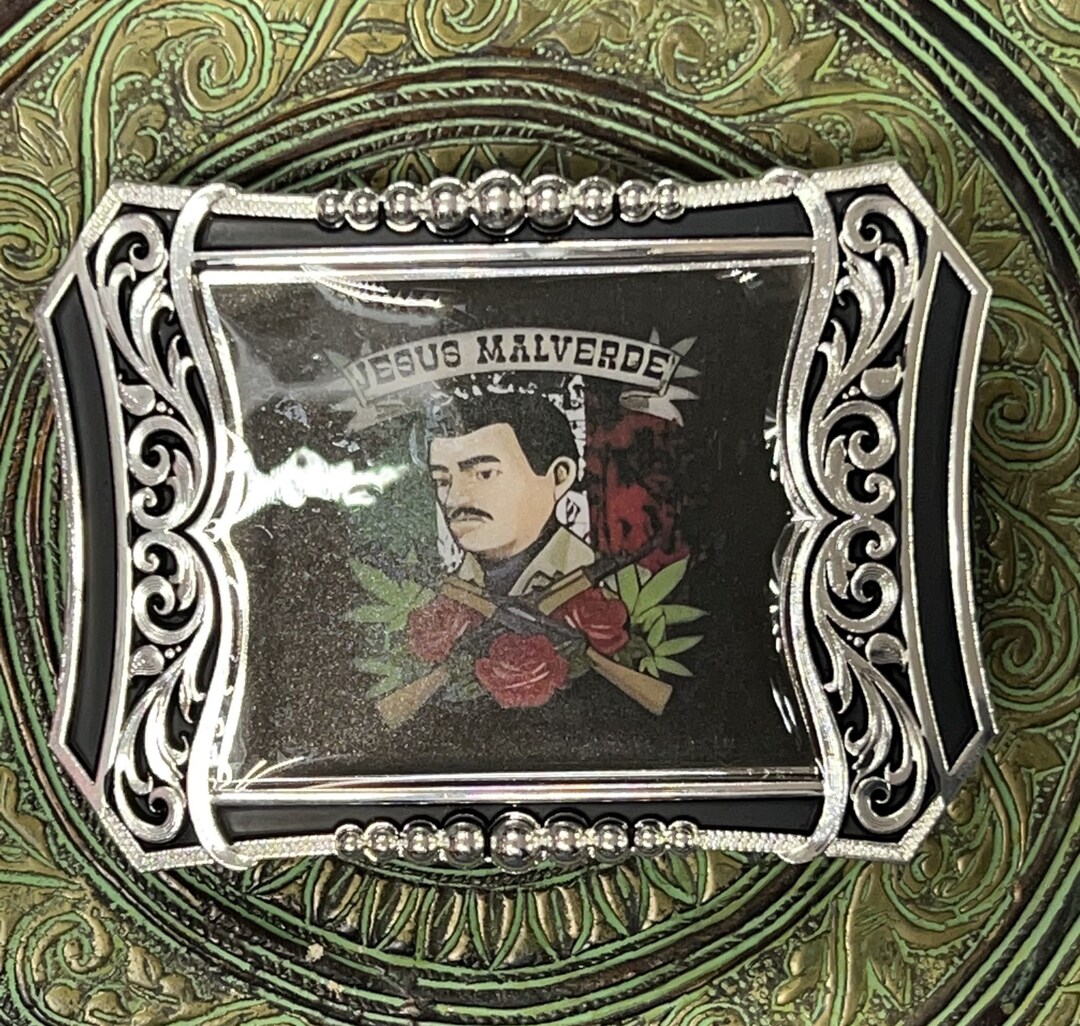 Jesus Malverde Escapulario Belt Buckle for Men - Etsy