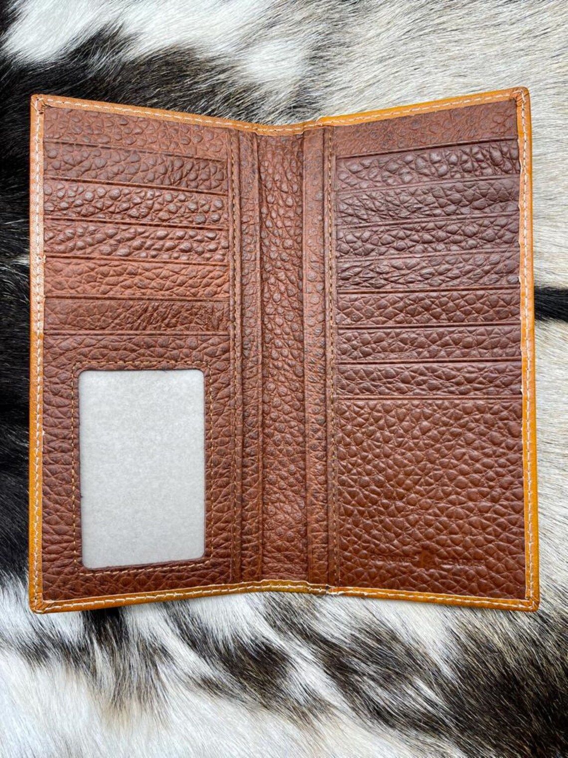Western Cowboy Wallet Genuine Leather Bi-fold Long Wallet for | Etsy