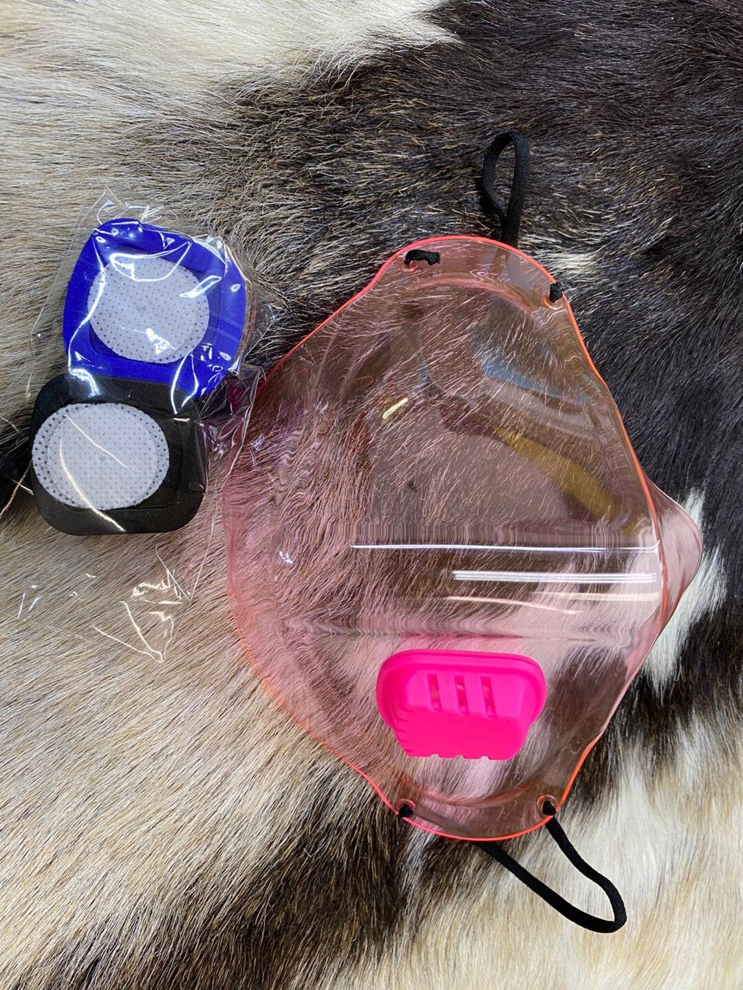 Clear Pink Transparent Vinyl Filtered Face Mask - Etsy