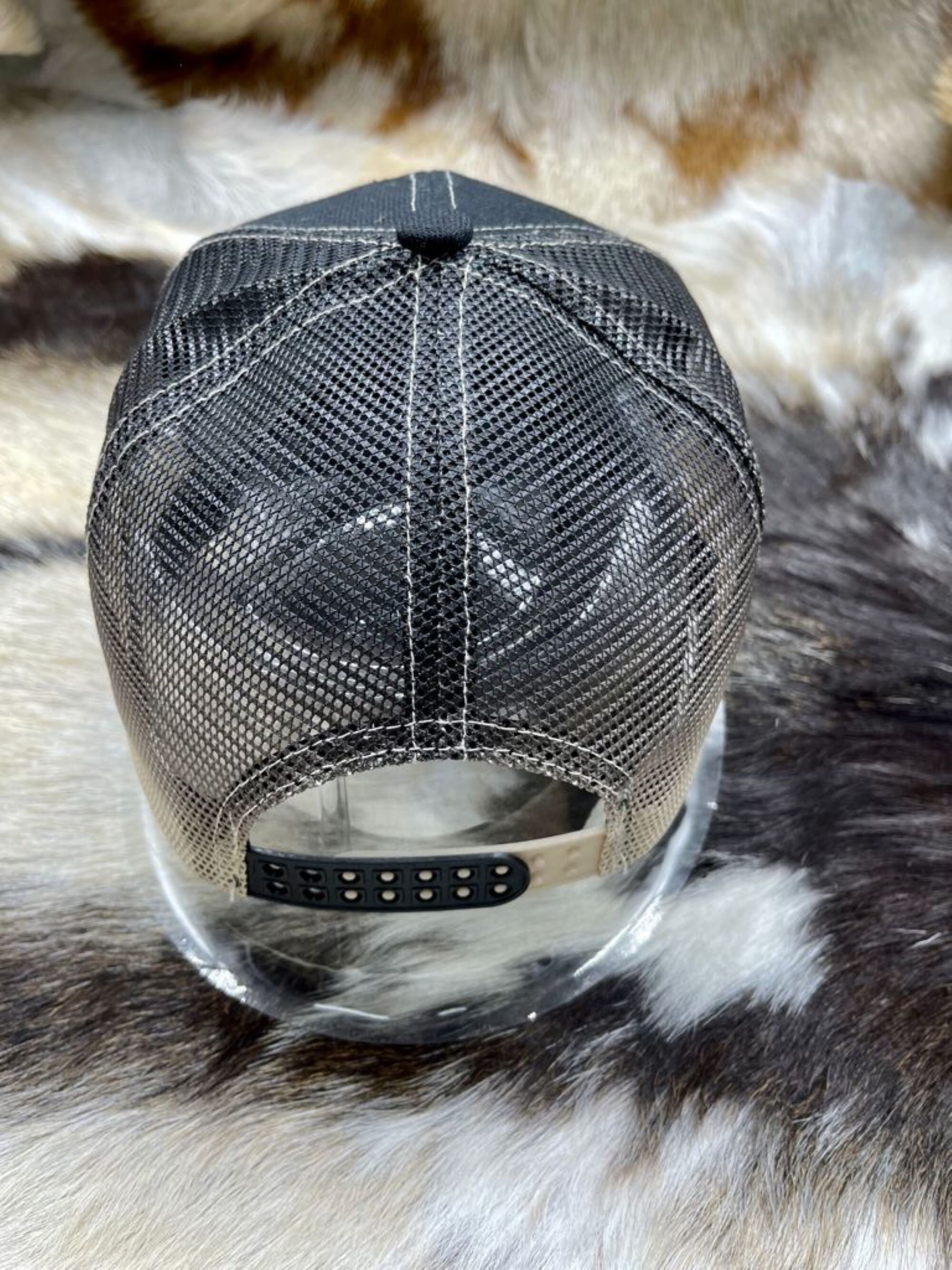 Long Horn Concho Mesh Back Cow Hide Baseball Cap | Etsy