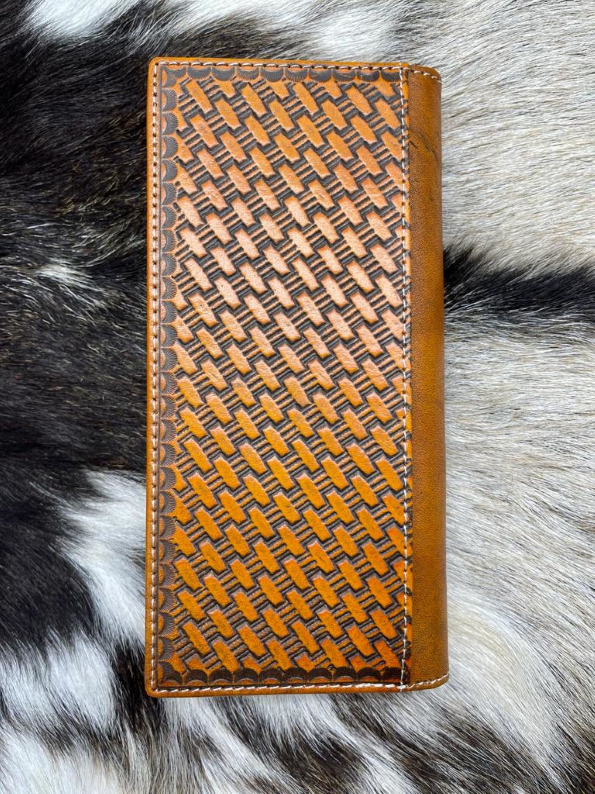 Western Cowboy Wallet Genuine Leather Bi-fold Long Wallet for | Etsy