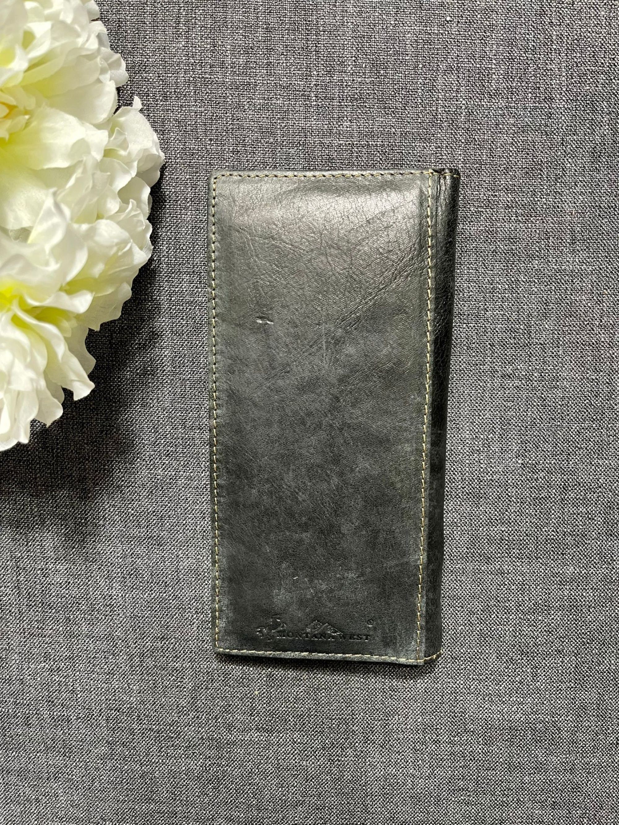 Western Cowboy Wallet Cross Genuine Leather Bi-fold Long | Etsy