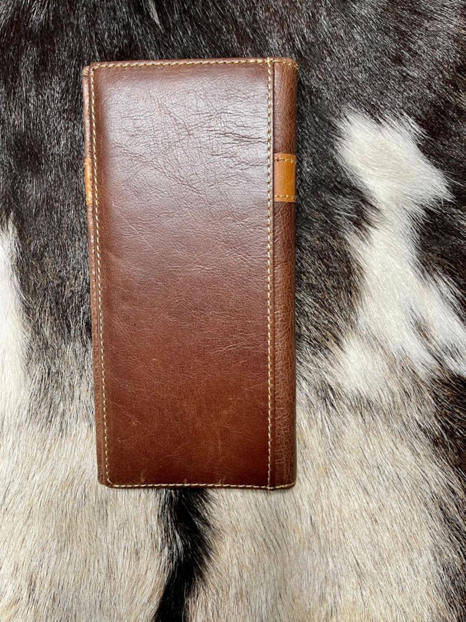 Western Cowboy Wallet Genuine Leather Bi-fold Long wallet for | Etsy