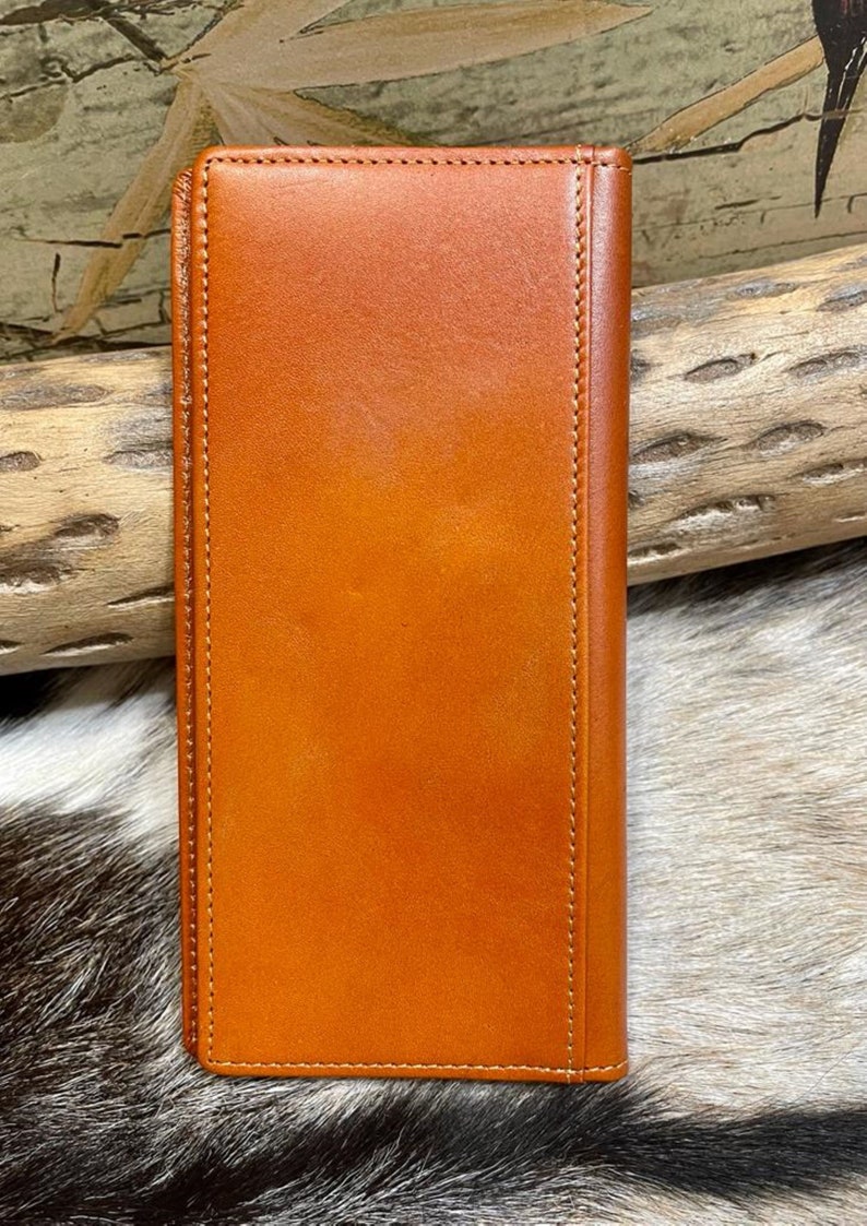 Western Cowboy Wallet Genuine Leather LONG HORN Bi-fold Long - Etsy