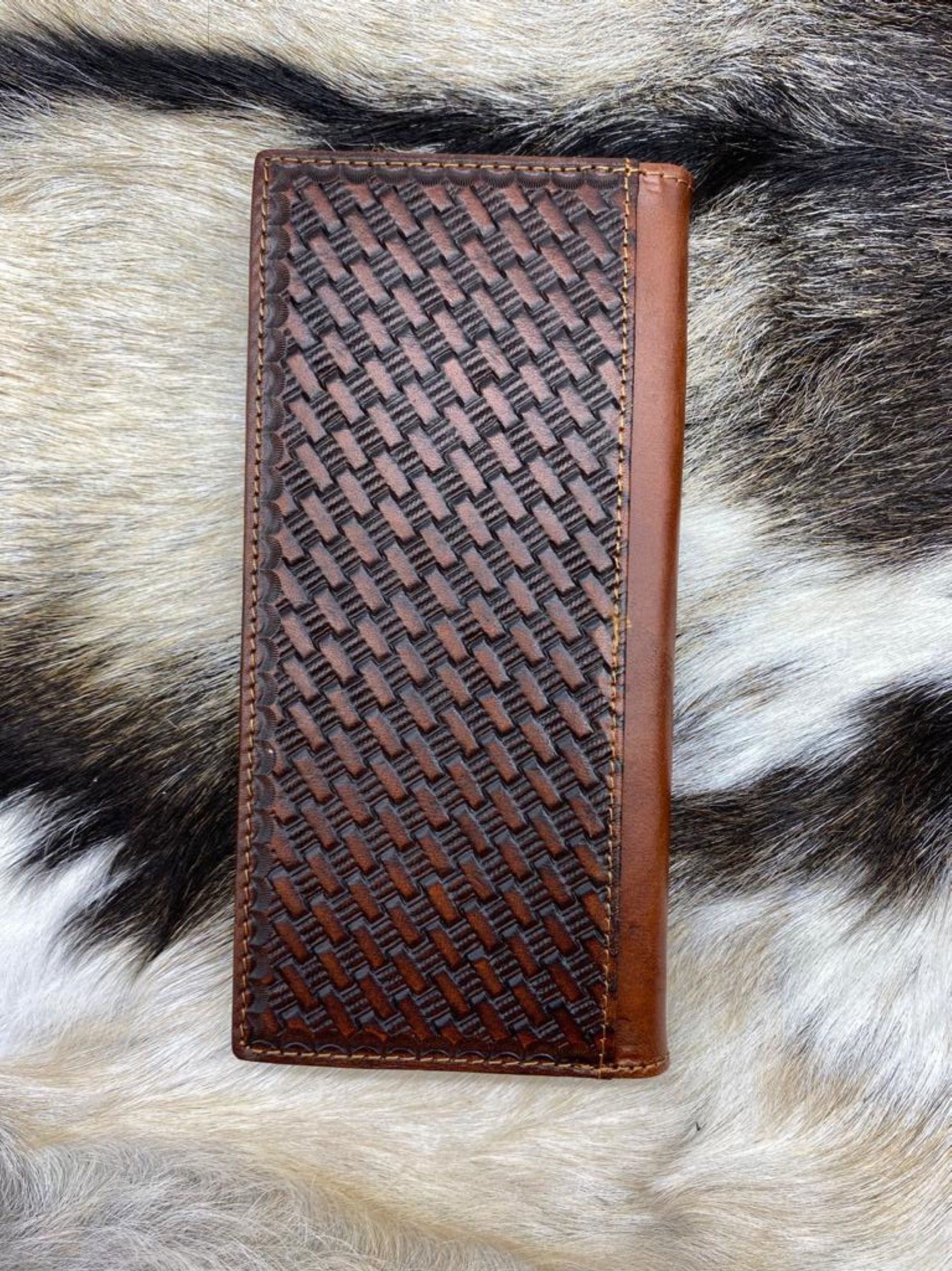 Western Cowboy Wallet Genuine Leather Bi-fold Long Wallet for - Etsy