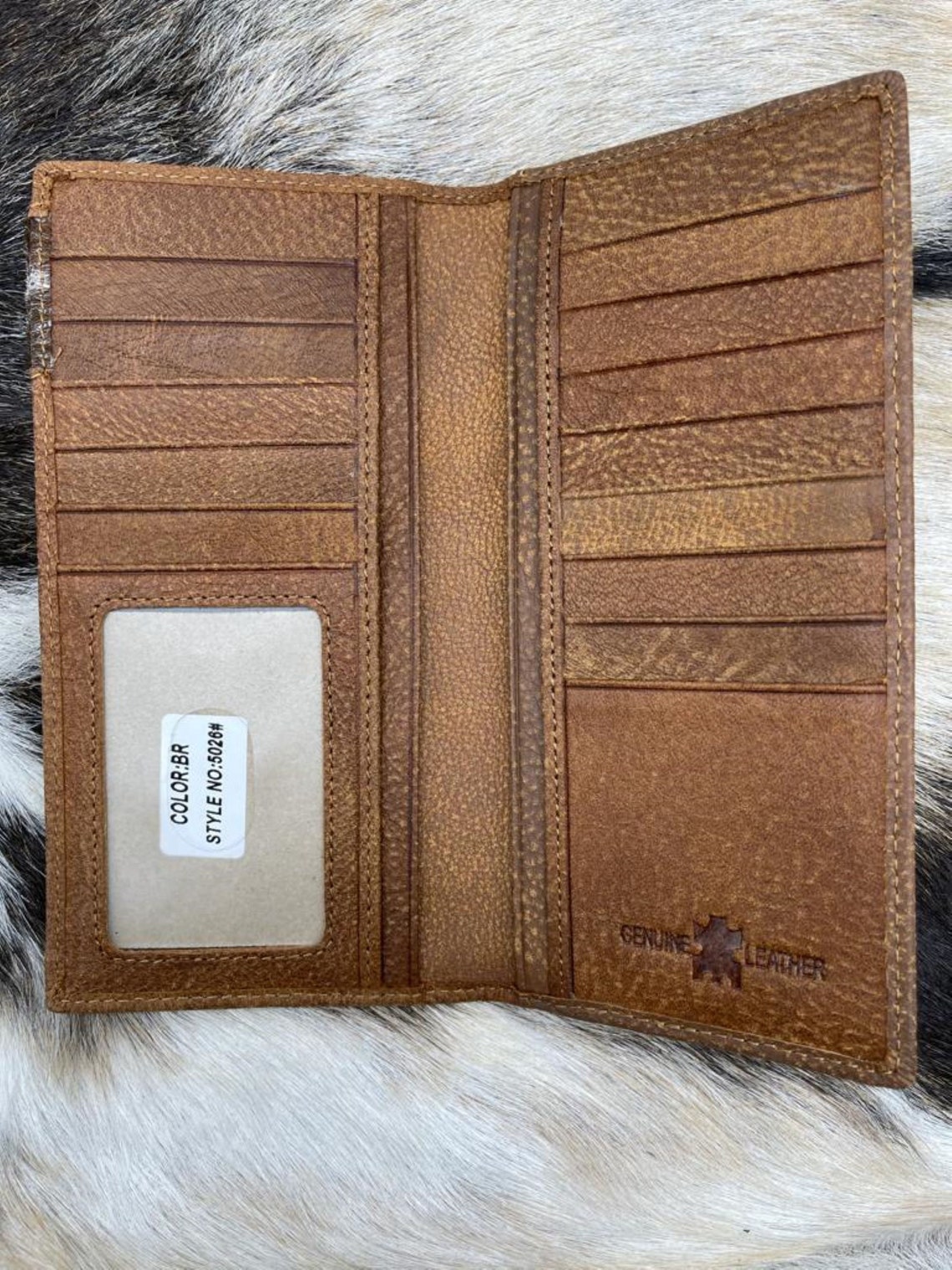 Western Cowboy Wallet Genuine Leather RODEO Bi-fold Long - Etsy
