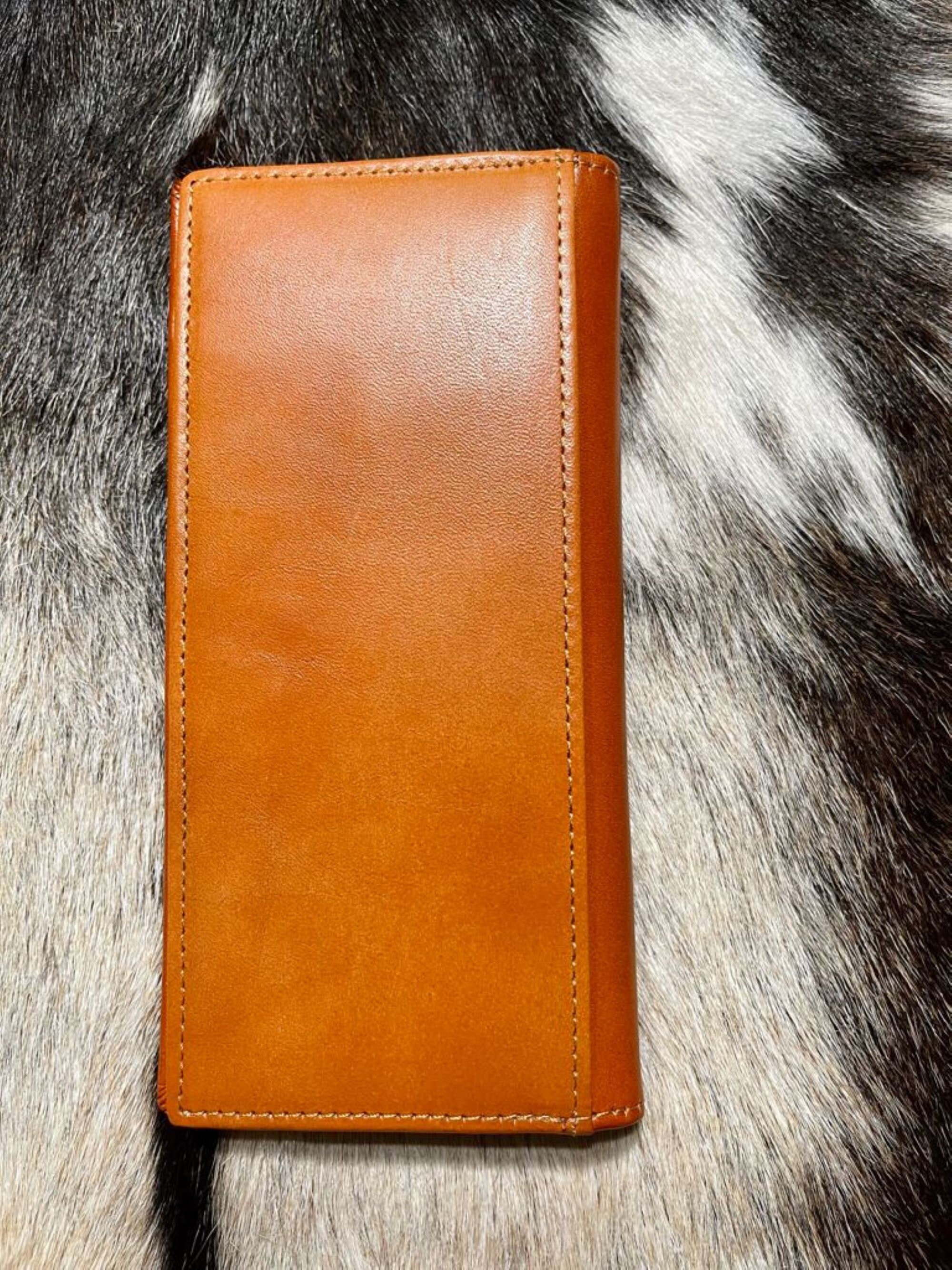 Western Cowboy Wallet Genuine Leather LONG HORN Bi-fold Long | Etsy
