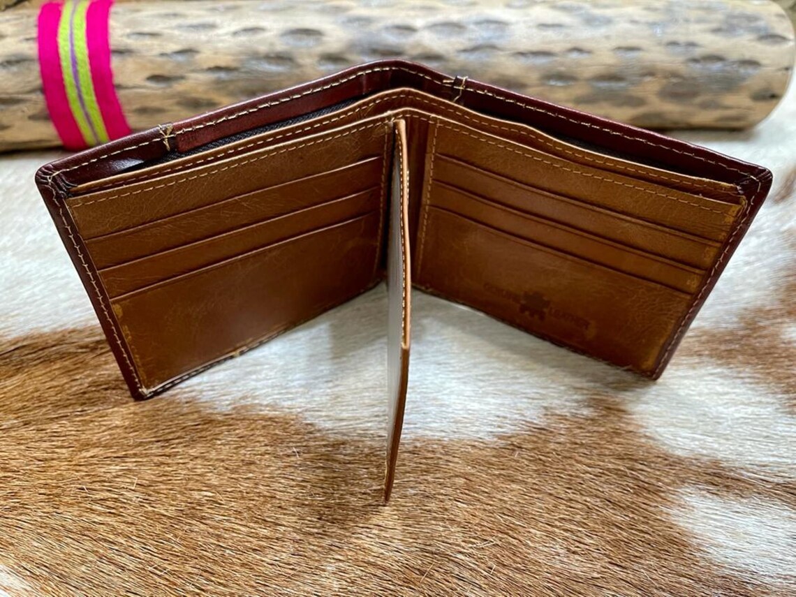 Western Cowboy Wallet Genuine Leather Bi-fold Short Wallet for - Etsy