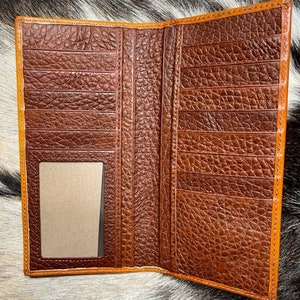 Western Cowboy Wallet Genuine Leather Bi-fold Long Wallet for Men Texas ...