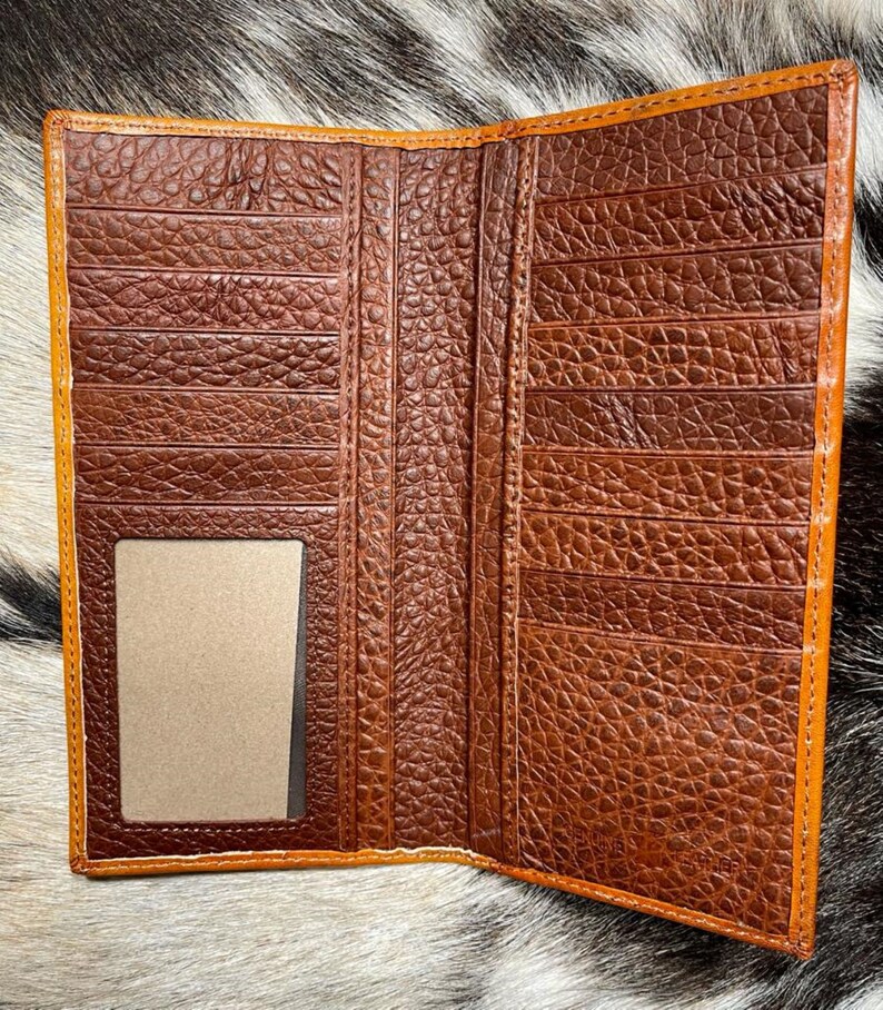 Western Cowboy Wallet Genuine Leather Bi-fold Long Wallet for - Etsy