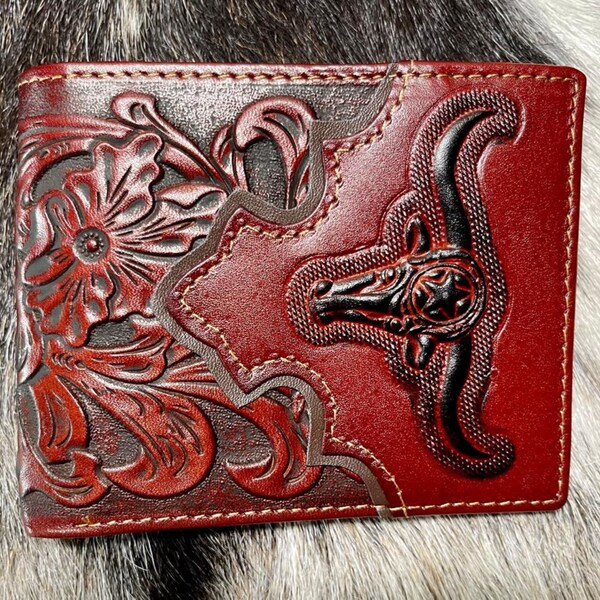 Long Leather Wallet - Etsy